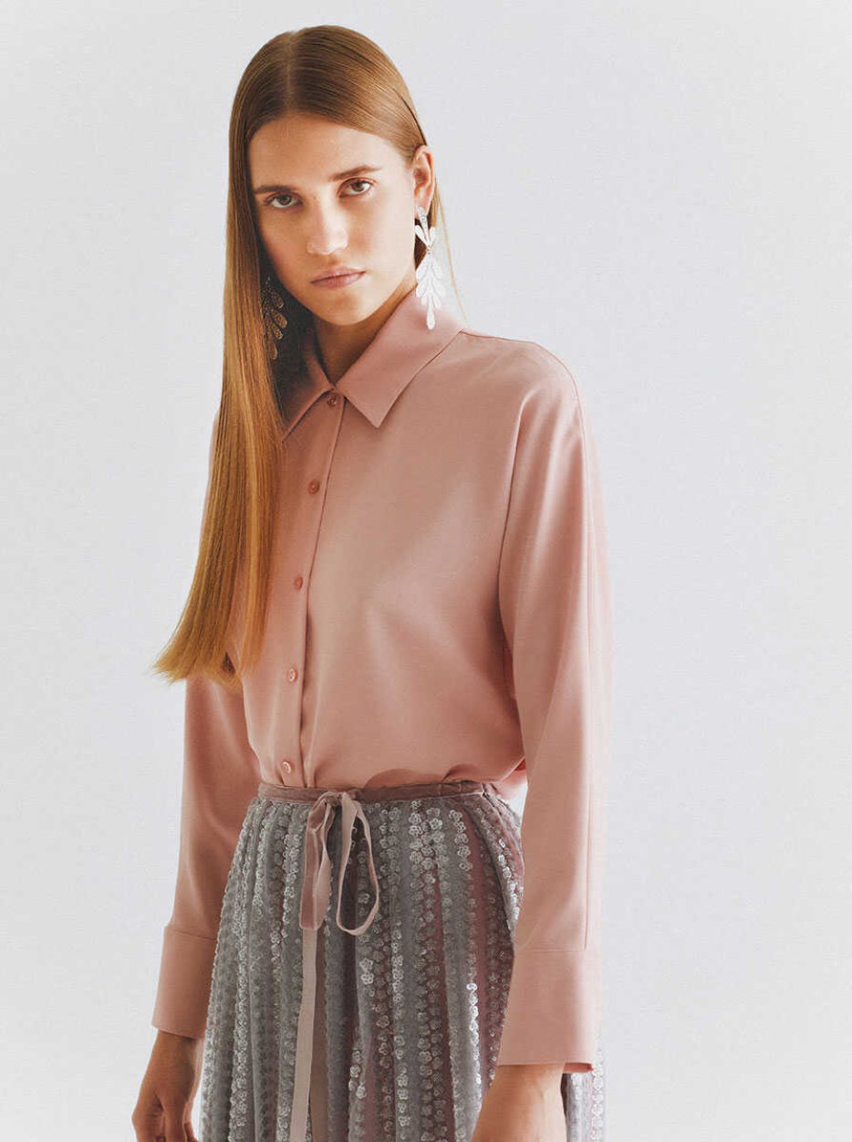 Parlak Tül Gümüş Etek Silver - Roman